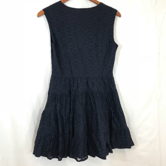 Zara | Dresses | Zara Basic Navy Lace Tiered Vneck Mini Dress | Poshmark
